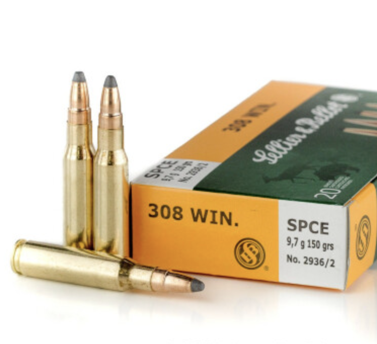 20 Rounds of 150gr SPCE .308 Win Ammo by Sellier & Bellot – showmehunting